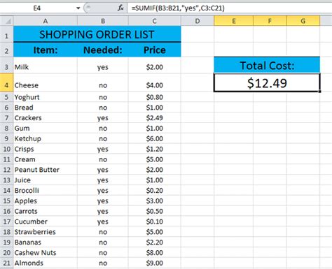 How To Use Sumif Excel Tutorial