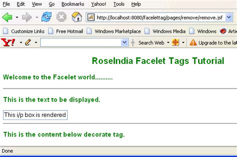 Facelet Remove Tag