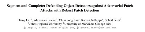 【论文阅读】cvpr2022 Segment And Complete Defending Object Detectors