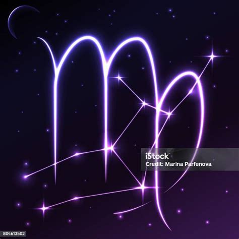 처녀자리 조디악 별자리 개념 예술과 일러스트 레이 션의 공간 상징 래스터화된 복사본입니다 0명에 대한 스톡 벡터 아트 및 기타 이미지 Istock