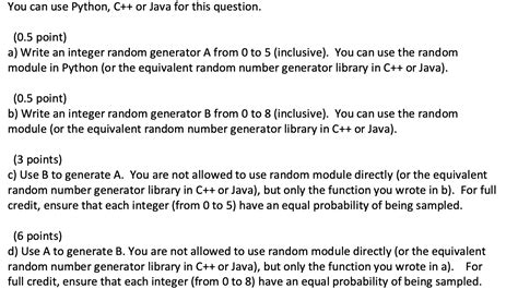 Solved You Can Use Python C Or Java For This Question Chegg