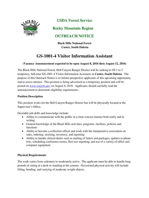 Fillable Online Gs 1001 4 Visitor Information Assistant Fax Email Print