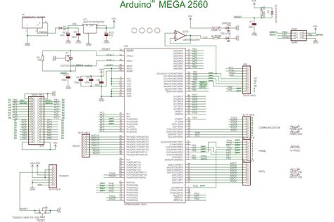 Электрическая схема Arduino Mega 2560 85 фото