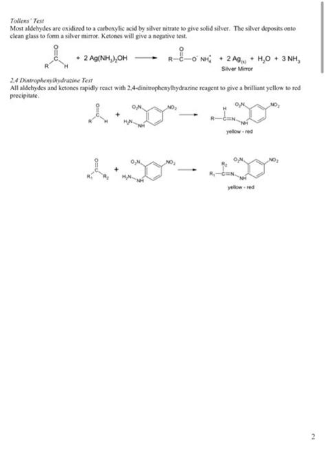 Solved Classification And Identification Of Aldehydes And
