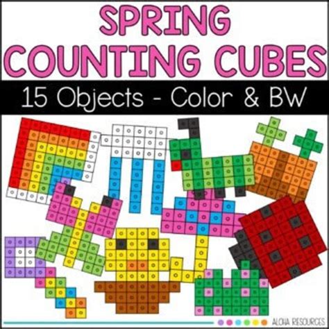 Spring Counting Cube Clipart For Fine Motor Etsy Spring Counting Cube Clipart For Fine Motor Etsy