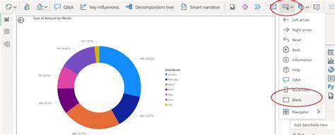如何在 Microsoft Power Bi 中向视觉对象添加钻取按钮