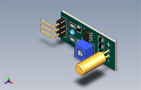 Oem振动传感器step模型图纸免费下载 懒石网