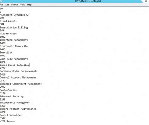 find dynamics set file view installed dynamics gp modules