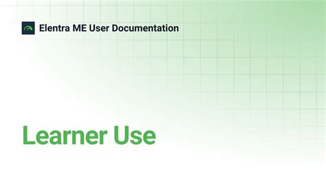 learner use elentra me user documentation