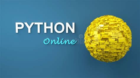 D Illustration Of Advertising Banner For Python Online Copy Space E Learning Stock