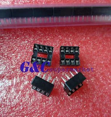 100PCS 8 Pin 8pins DIL DIP IC Socket PCB Mount Connector In Integrated Circuits From Electronic