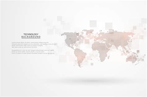 글로벌 웹 연결 과학을위한 추상 기술 배경 하이테크 통신 개념 미래 디지털 혁신 배경 벡터 일러스트레이션 세계지도에 대한 스톡 벡터 아트 및 기타 이미지 Istock