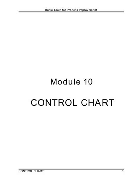 pdf control chart balanced scorecard institute · a control chart is