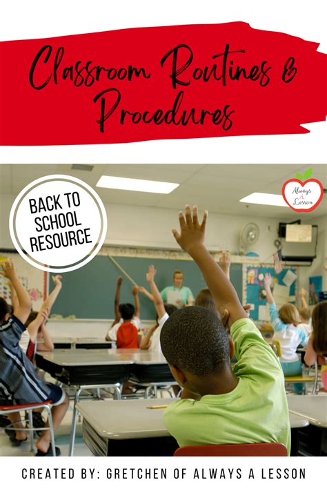 Classroom Routines Checklist Back To School Classroom Procedures