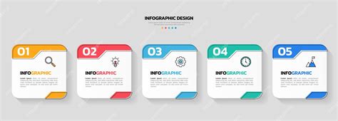 Premium Vector Vector Infographic Template With Five Infographic Elements