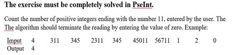 Solved The Exercise Must Be Completely Solved In Pseint