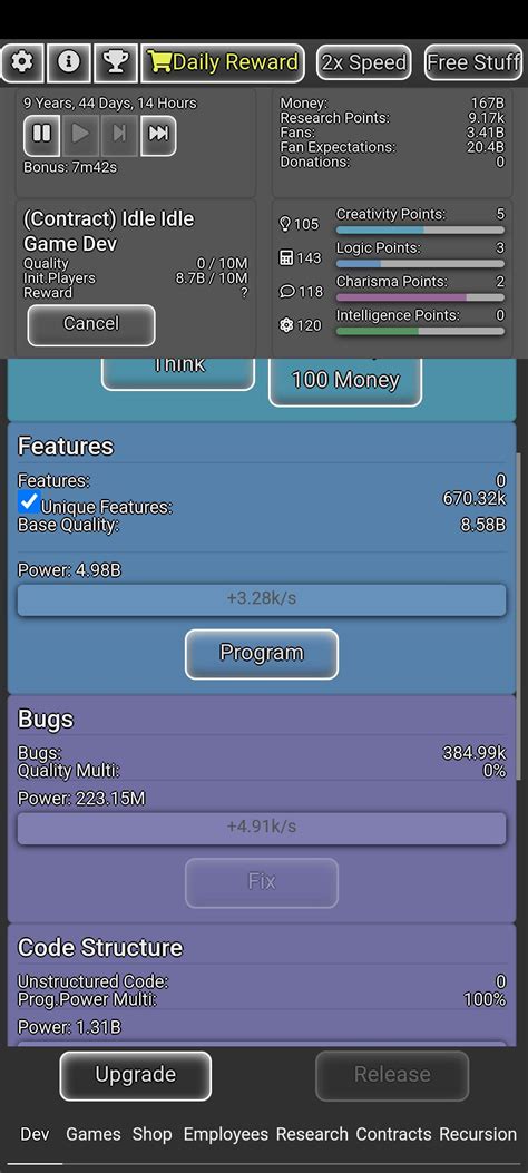 Unable To Increase Game Quality For Idle Idle Gamedev R Lutsgames