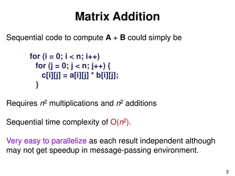 Ppt Matrix Computation And Communication Ratio In Parallel Computing