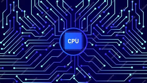 Premium Photo Digital Technology Abstract Microchip Cpu Processor Icon With Circuit Board