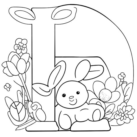 Easter Alphabet Letter E For Easter Coloring Page Free Printable