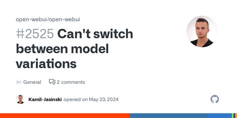 Cant Switch Between Model Variations · Open Webui Open Webui