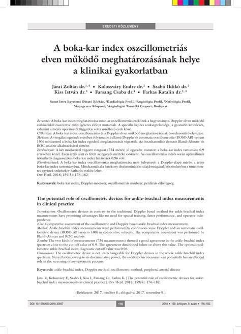 Pdf The Potential Role Of Oscillometric Devices For Ankle Brachial Index Measurements In