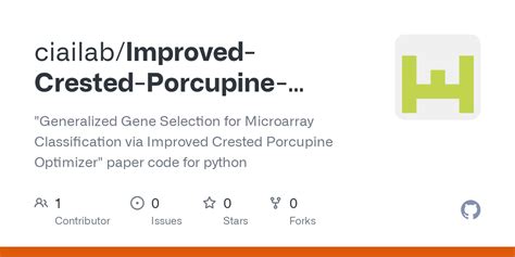 github ciailab improved crested porcupine optimizer for feature
