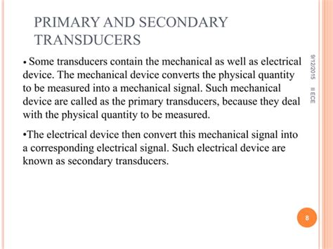 Classification Of Transducer PPT