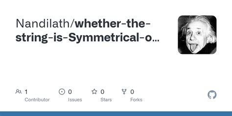 Github Nandilathwhether The String Is Symmetrical Or Palindrome