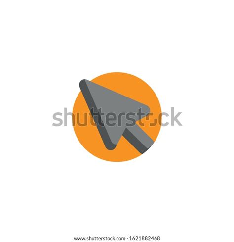 Mouse Cursor Yellow Circle Vector Graphics vector de stock libre de regalías