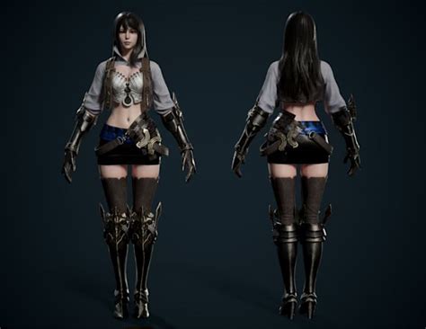 Unique 3d Modular Characterassetself 3d Modelnsfw Modeluv Maptexture