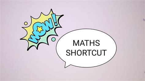 Maths Shortcut Youtube