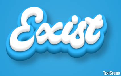 Exist Text Effect And Logo Design Word