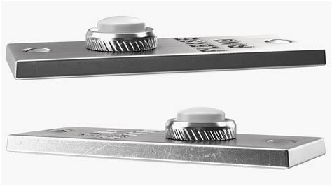 Rectangular Bell Button Silver 3d Model 19 3ds Blend C4d Fbx Max Ma Lxo Obj Free3d