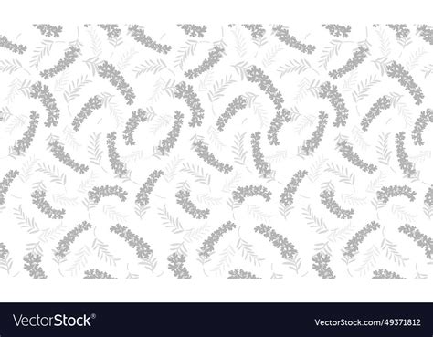 Seamless Monochrome Floral Pattern Royalty Free Vector Image