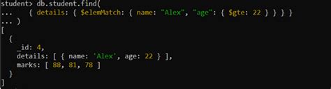 Mongodb Elemmatch Operator Usage Spark By Examples