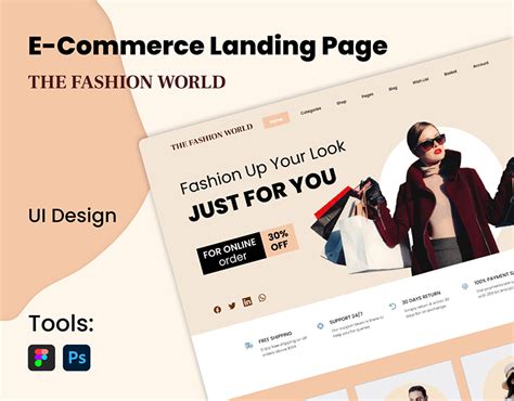 The Fashion World E Commerce Landing Page Design Behance