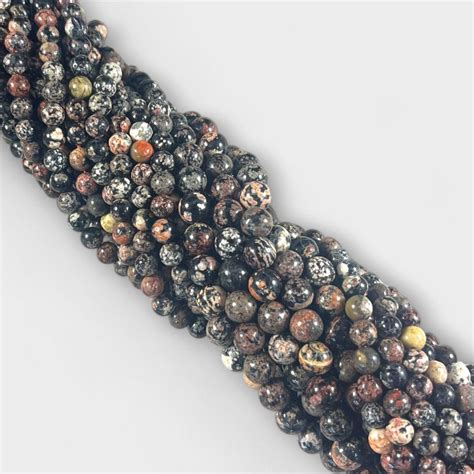 Red Snowflake Obsidian Round 6mm 8mm The Perfect Gem