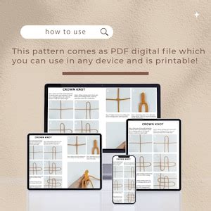 Macrame Decorative Knot Guide PDF With 16 Knots Explained Knot Tutorial For Beginners Step By