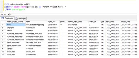 Obtener El Listado De Triggers En Una Base De Datos Sql Server
