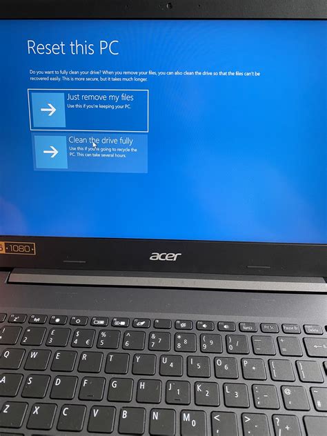 Reformat The Computer Including Windows 10 Acer Community