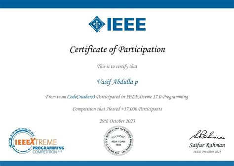 Vasif Abdulla On Linkedin Ieee Xtremeprogramming Codingskills Achievementunlocked College