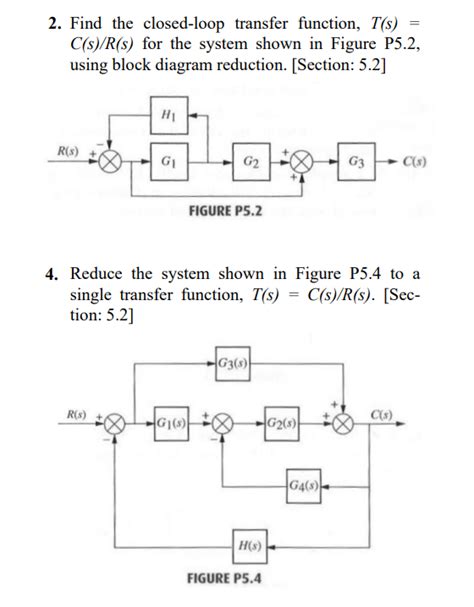 Solved Find The Closed Loop Transfer Function T S Chegg