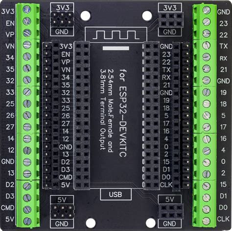 Whiteeeen For Esp32 Super Breakout Board 3 81mm 0 15 Terminal Gpio Expansion Board 3 Types