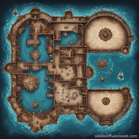 Dnd Encounter Map Of Big Ship Prompts Stable Diffusion Online