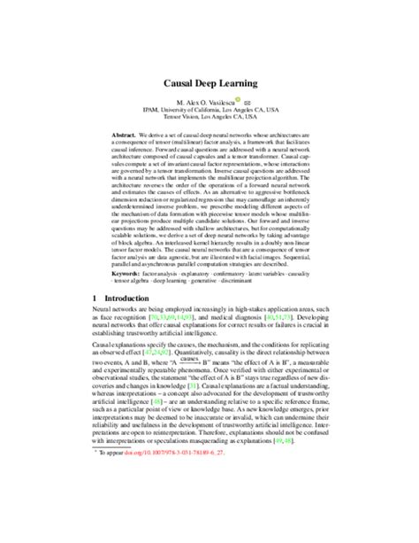 Pdf Causal Deep Learning