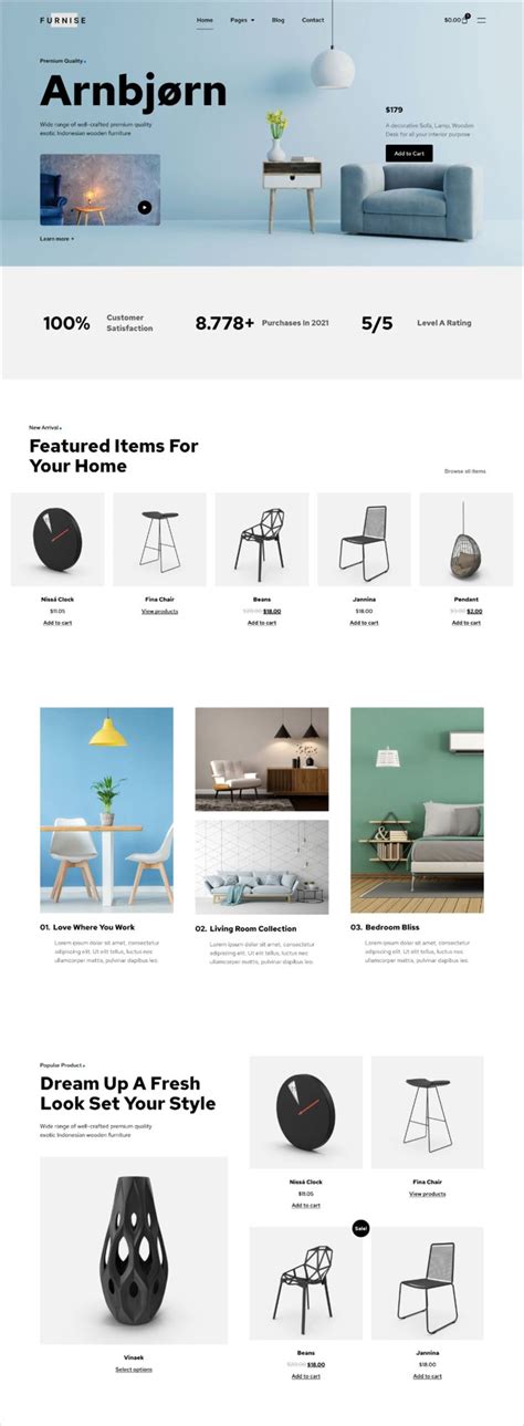Furniture Shop Woocommerce Elementor Kit Web Layout Design Minimal Web Design Modern Web Design