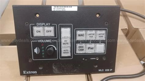 9 Extron Av Panels Mlc 226 Ip Govdeals