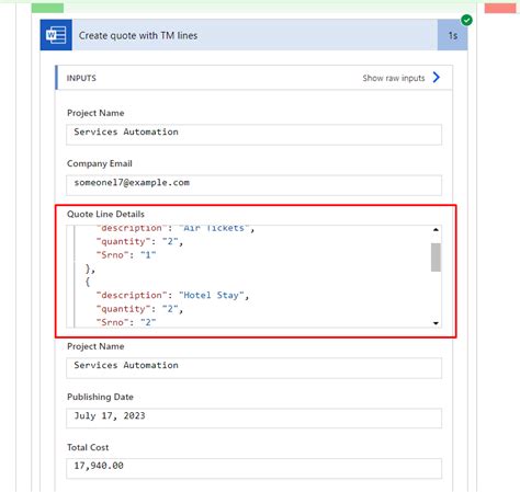 Dynamically Populating Tables In Word Document Using Power Automate