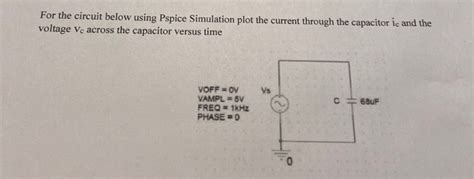 solved for the circuit below using pspice simulation plot